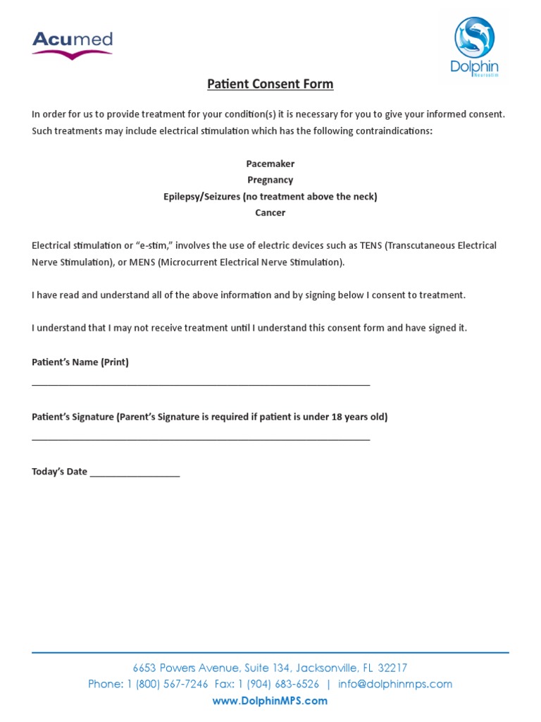 Patient Consent Form PDF | PDF