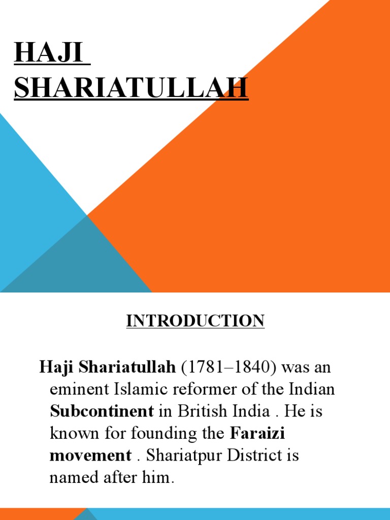 Haji Shariatullah and the Faraizi Movement | PDF | Abrahamic Religions ...