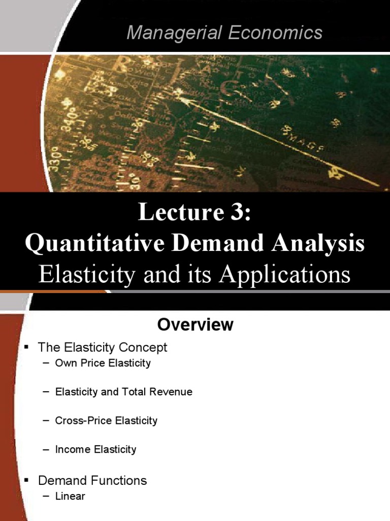 Managerial Economics: Quantitative Demand Analysis | PDF | Demand ...
