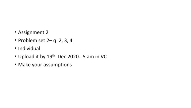 Assignment 2 Problem Set 2 Q 2 3 4 Individual Upload It By 19 Dec 2020 5 Am In Vc 