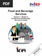 Food & Beverage Services: Module 2: Set-Up Tables and Dining Area | PDF ...