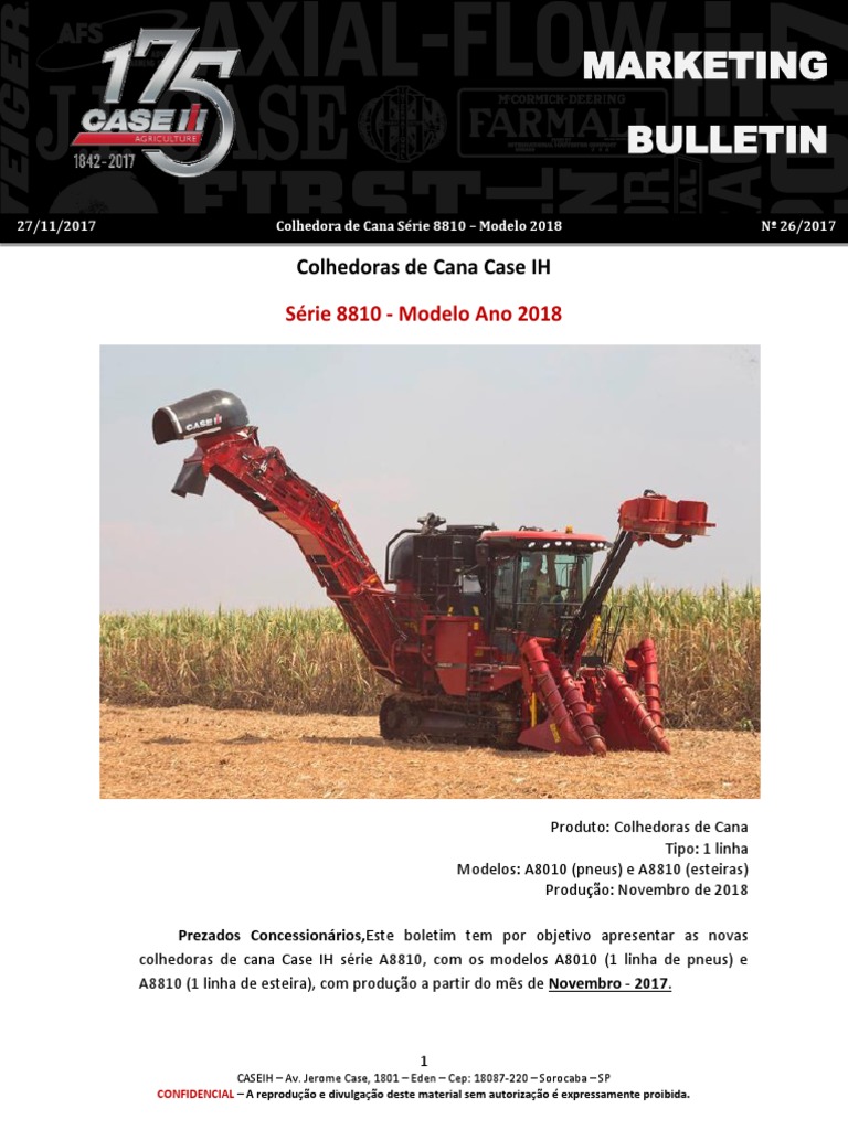 Case 8810 - 2018 PDF | PDF | Motores | Pneu