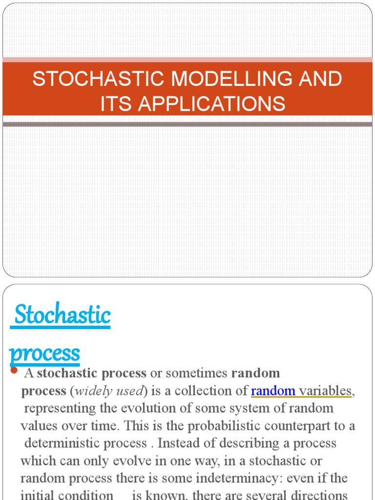 Stochastic Modelling and Its Applications | PDF | Stochastic Process ... Stochastic Modelling and Its Applications | PDF | Stochastic Process ...