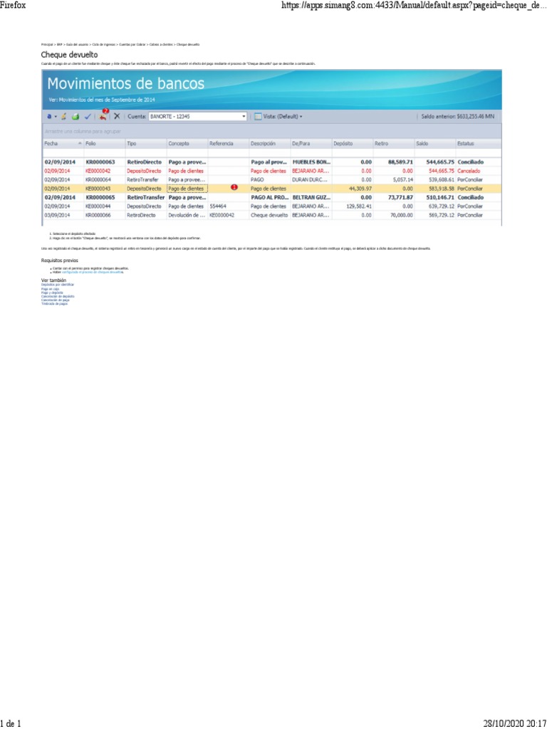 Cheque Devuelto PDF | PDF