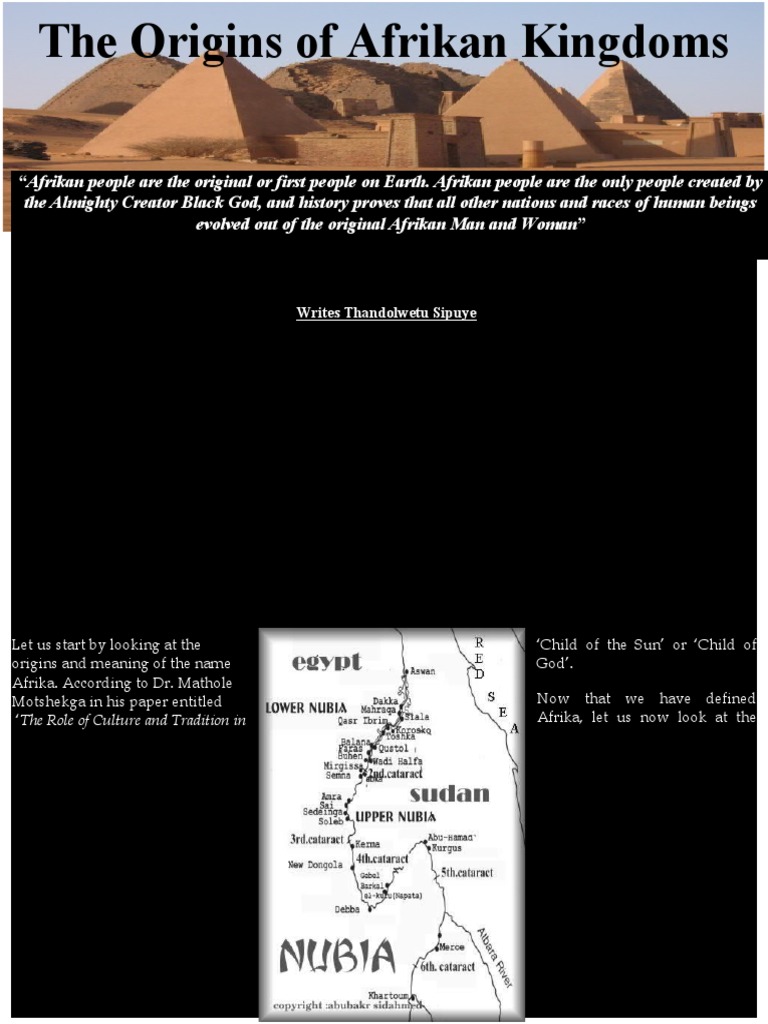 Origins of Afrikan Kingdoms and Culture | PDF | Monarch | Ethiopia