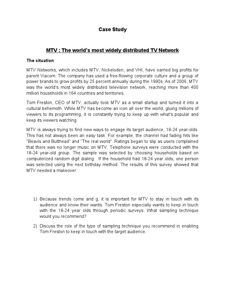 Case Study - MTV | PDF