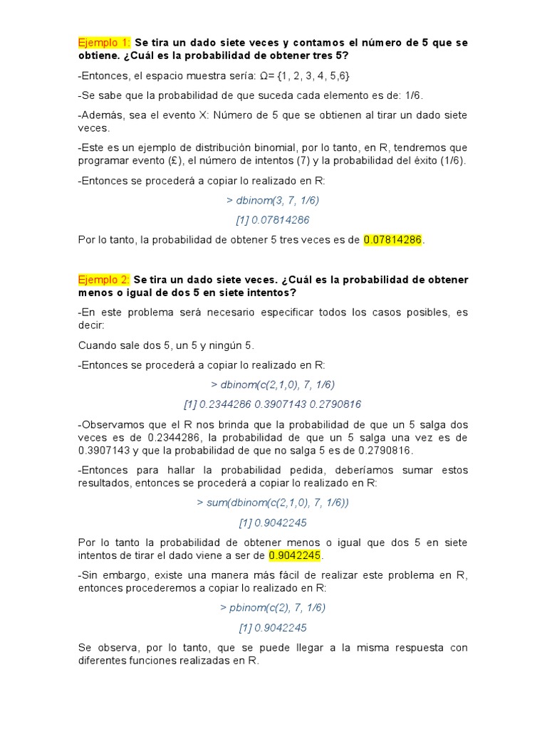 Ejemplos en R | PDF