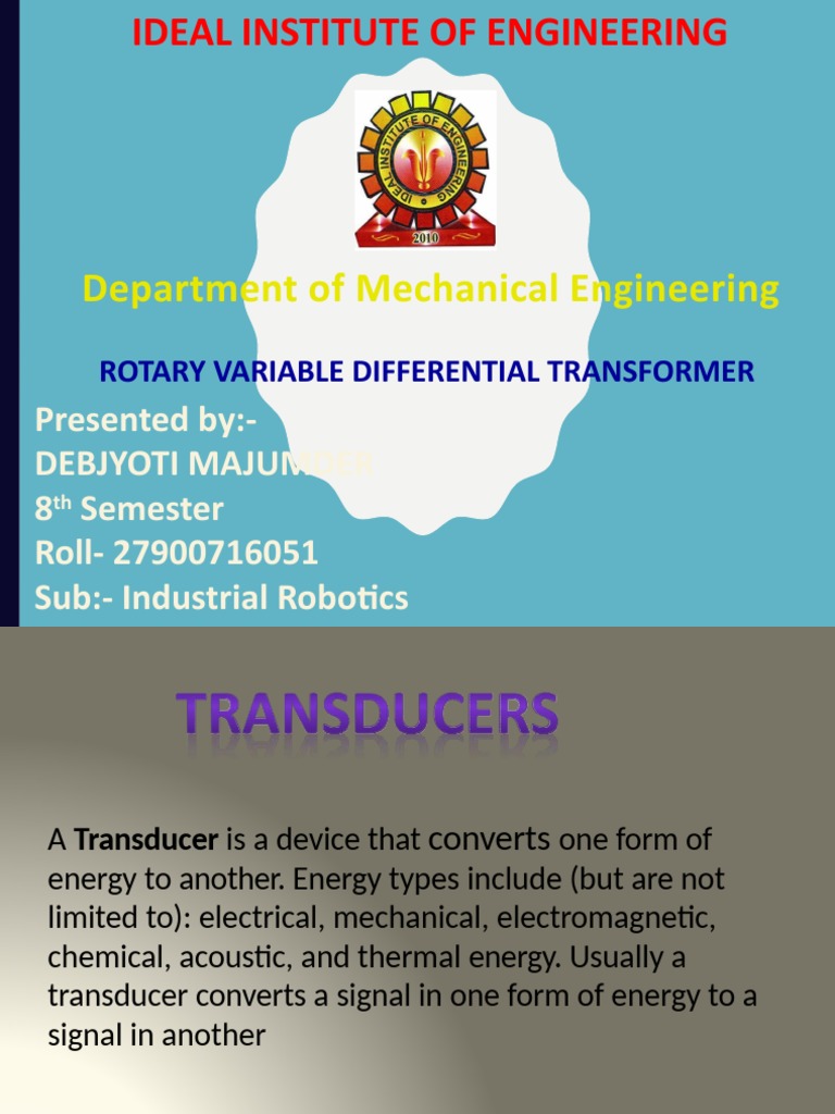 Rotary Variable Differential Transformer | PDF | Electrical Engineering ...