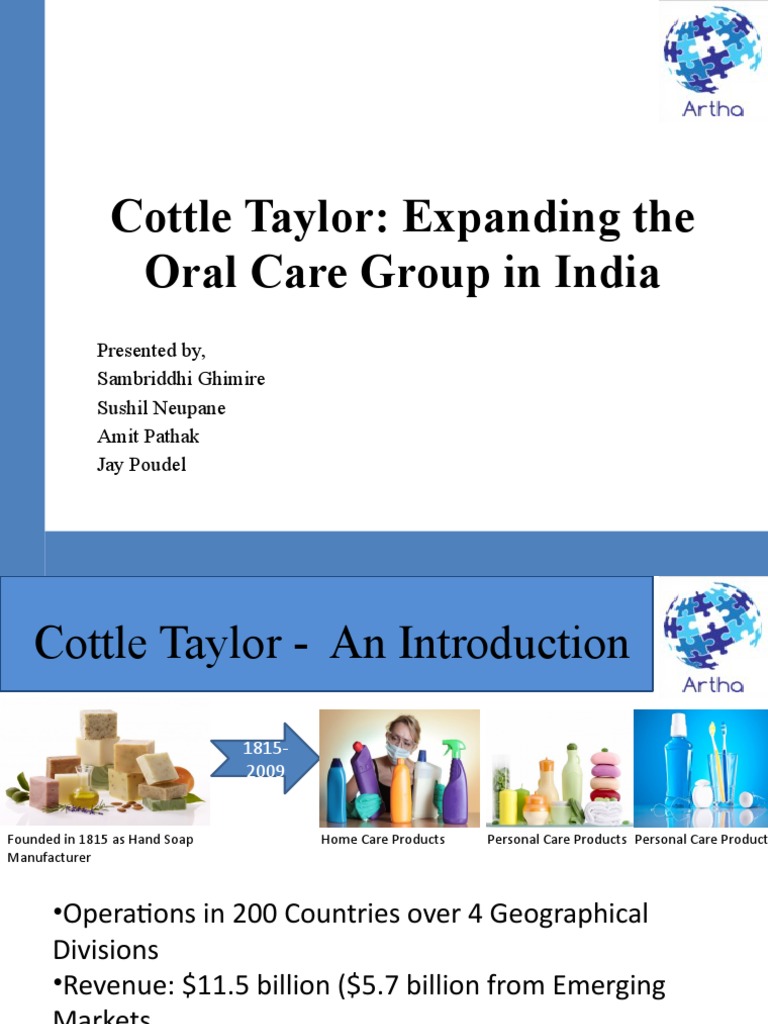 Cottle Taylor's Oral Care Strategy in India | PDF | Oral Hygiene ...