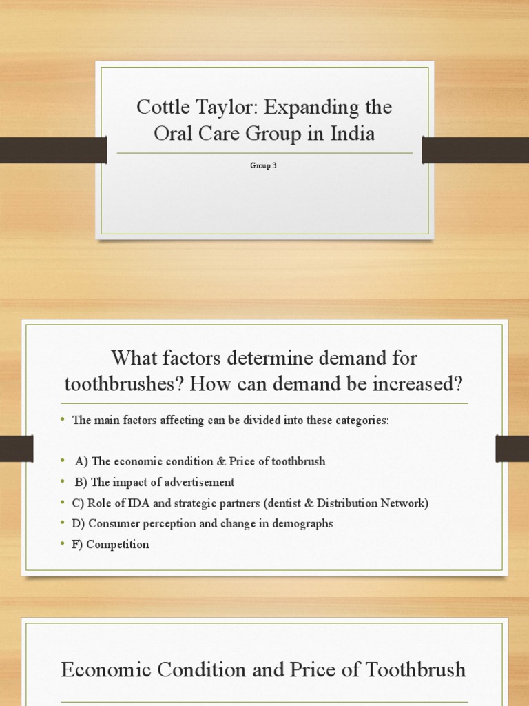 Cottle Taylor Group 3 Sec B | PDF | Dentistry | Toothbrush