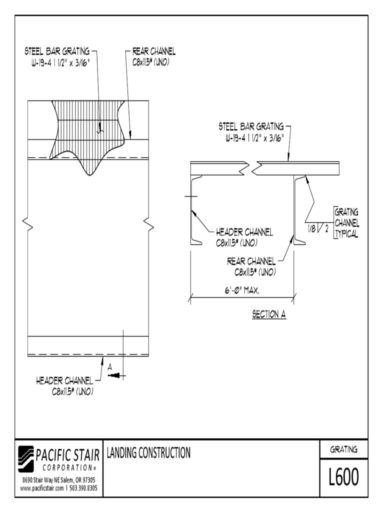 l600 Grating Landing Construction | PDF