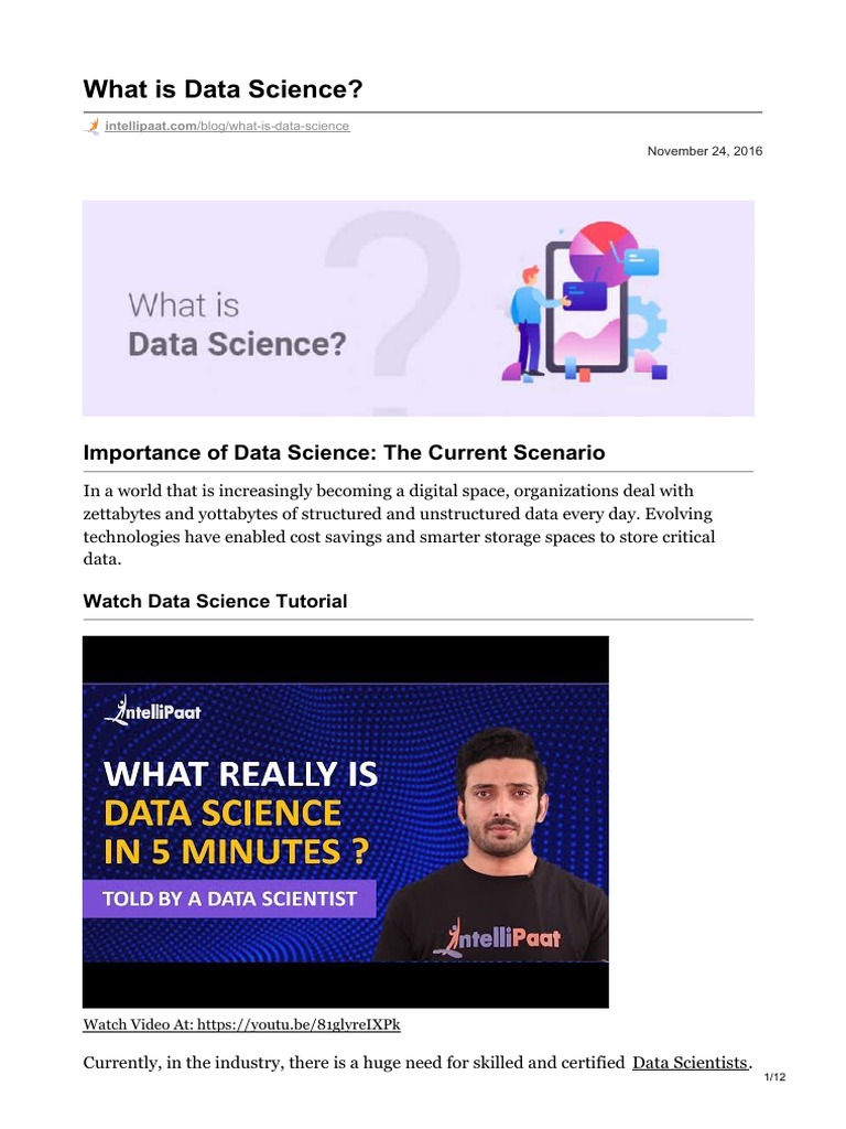  What Is Data Science PDF Data Science Machine Learning