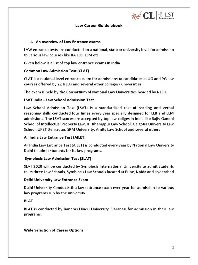 Law Career Guide Ebook | PDF | Lawyer | Test (Assessment)