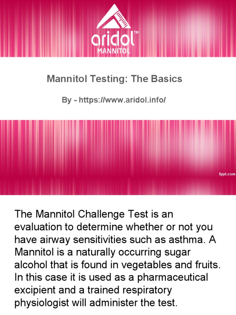 Mannitol Testing The Basics | PDF