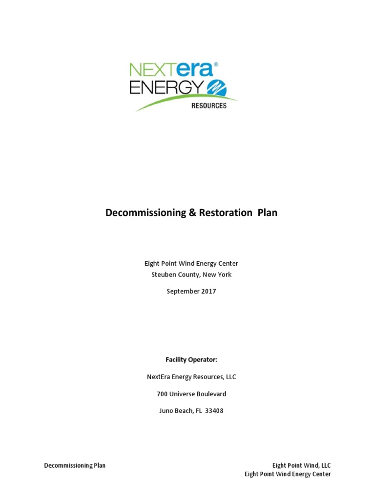 Restoring the Land: A Decommissioning and Site Reclamation Plan for the ...