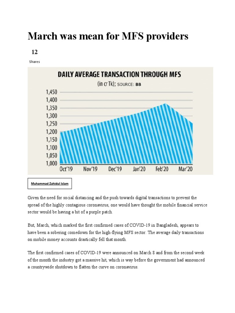 March Was Mean For MFS Providers: Shares | PDF