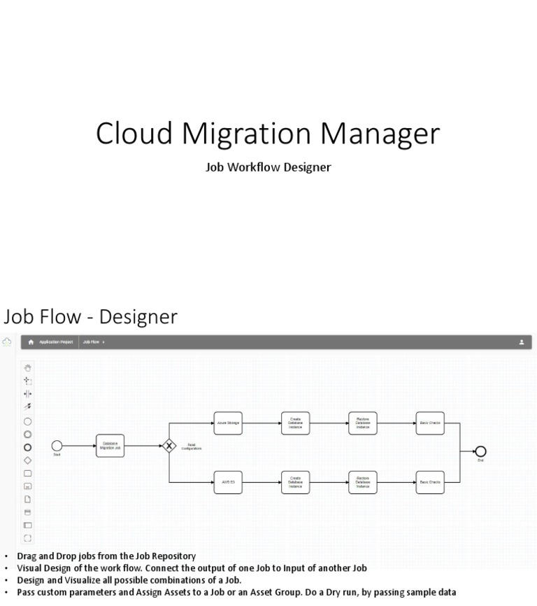 Cloud Migration Manager: Job Workflow Designer | PDF