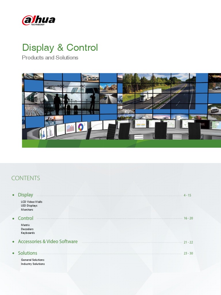 Catalog Dahua-Display - Control V1.0 EN 202003 (32P) PDF | PDF | Liquid ...