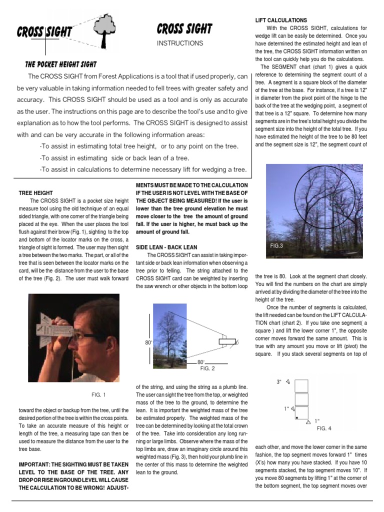 Cross Sight Cross Sight: The Pocket Height Sight | PDF | Mass | Trees