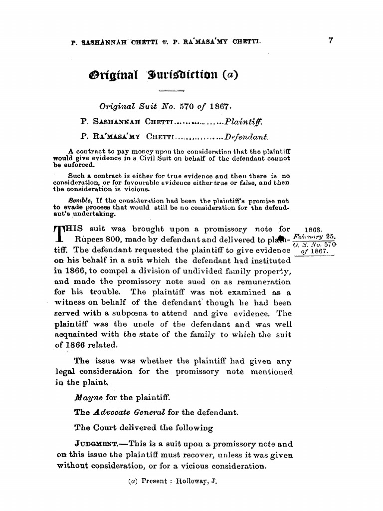 006 - P.Sashannah Chetti V. P.Ramasamy Chetti (7-9) | PDF | Lawsuit ...