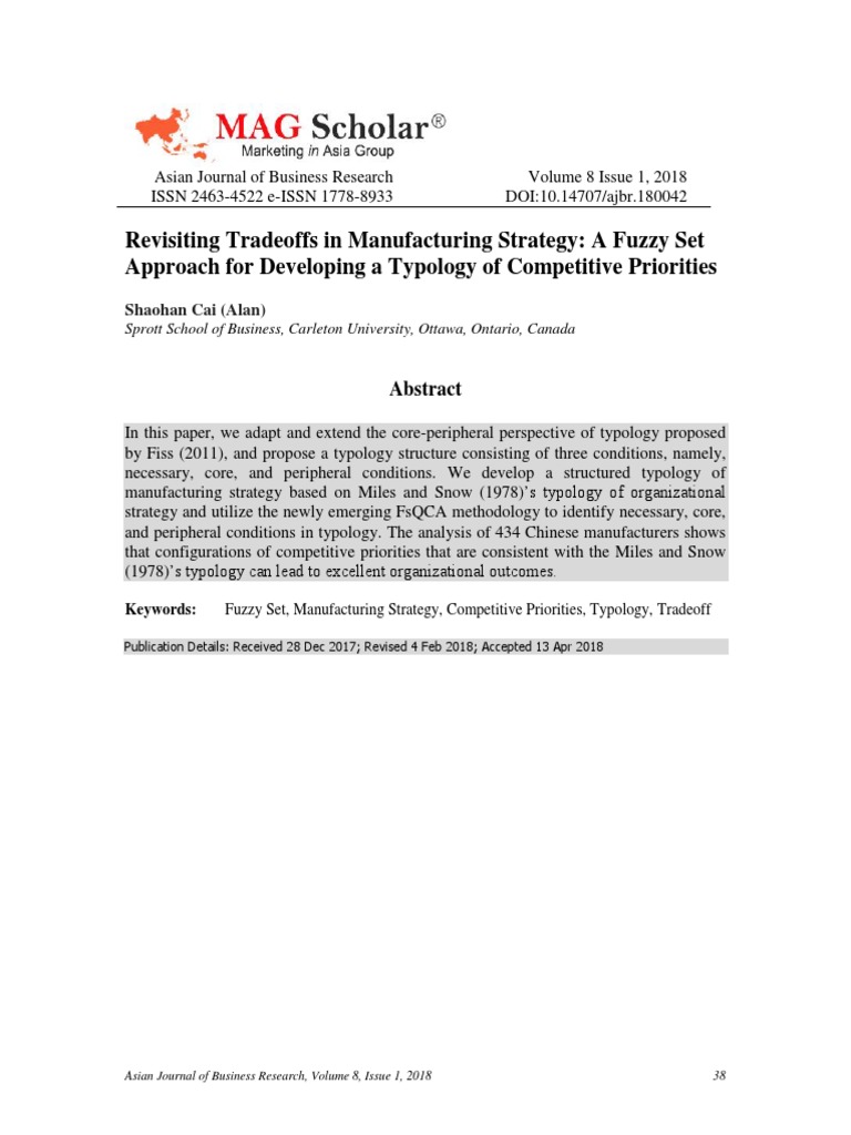 Miles and Snow Ajbr180042 | PDF | Strategic Management | Supply Chain ...