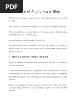 Anchoring And Anchoring Procedures Final Pdf Anchor Ships