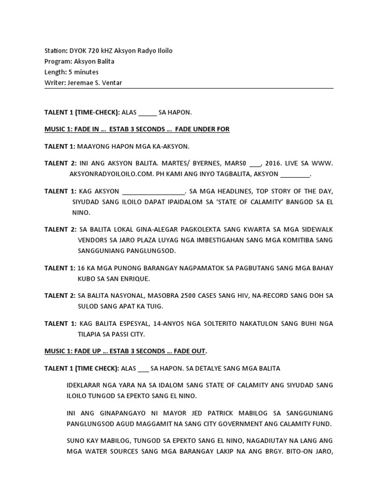 CMS115 Script News | PDF