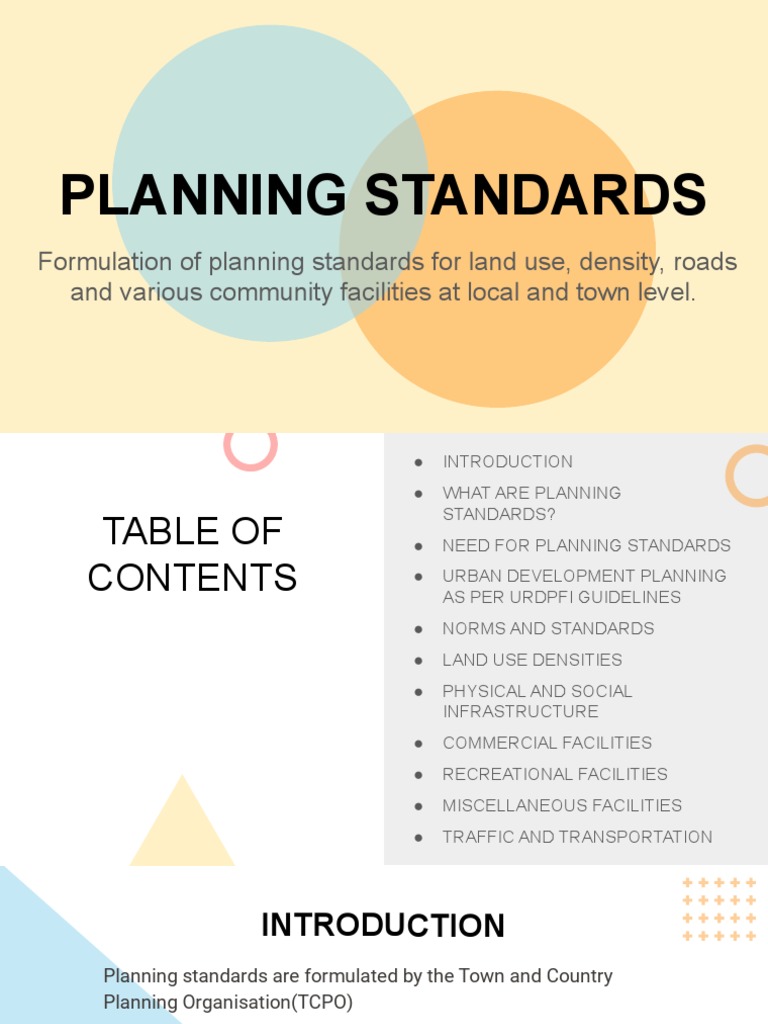 Planning Standards | PDF | Infrastructure | Street