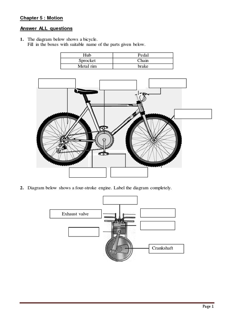 Chapter 5 - Worksheet 1 | PDF | Diesel Engine | Piston