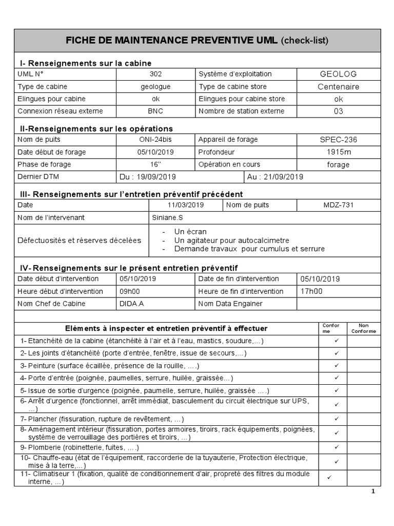 Fiche de Maintenance Préventive Climatisation | PDF | Balance ...