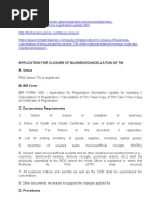 BIR Business Closure Requirements Guide | PDF | Taxpayer | Taxes