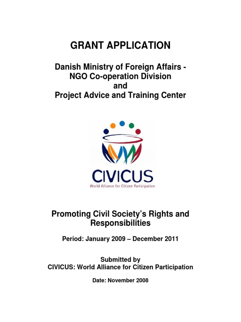 Civil Society Grant Proposal | PDF | Governance | Non Governmental ...