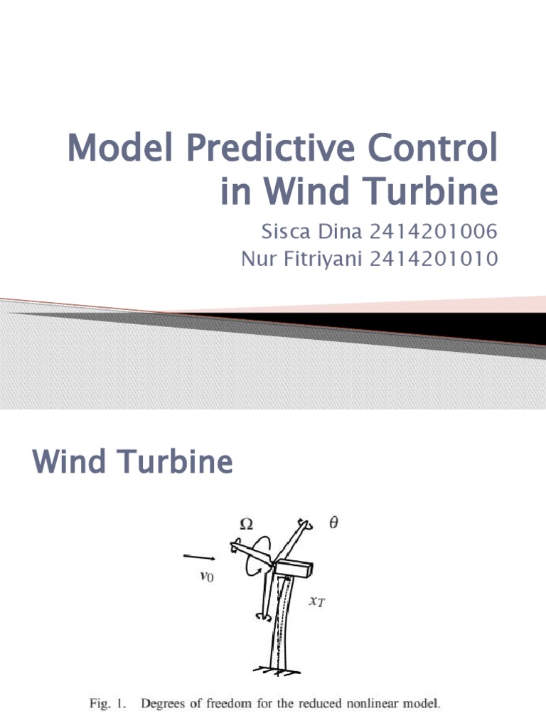 Model Predictive Control in Wind Turbine: Sisca Dina 2414201006 Nur ...