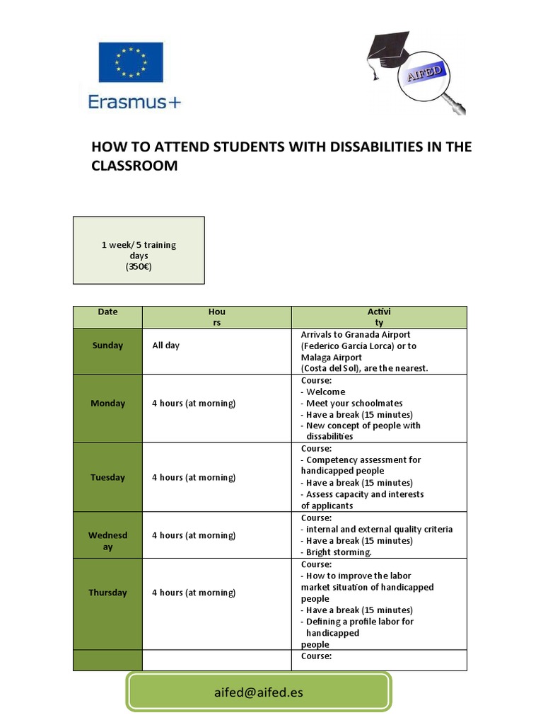How To Attend Students With Dissabilities in The Classroom | PDF