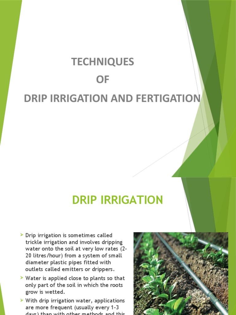 Fertigation Techniques | PDF | Filtration | Irrigation