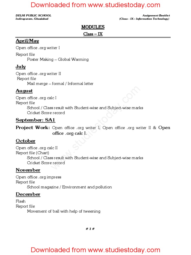 CBSE Class 9 Computers Notes and Assignments - 0 | PDF | Adobe ...
