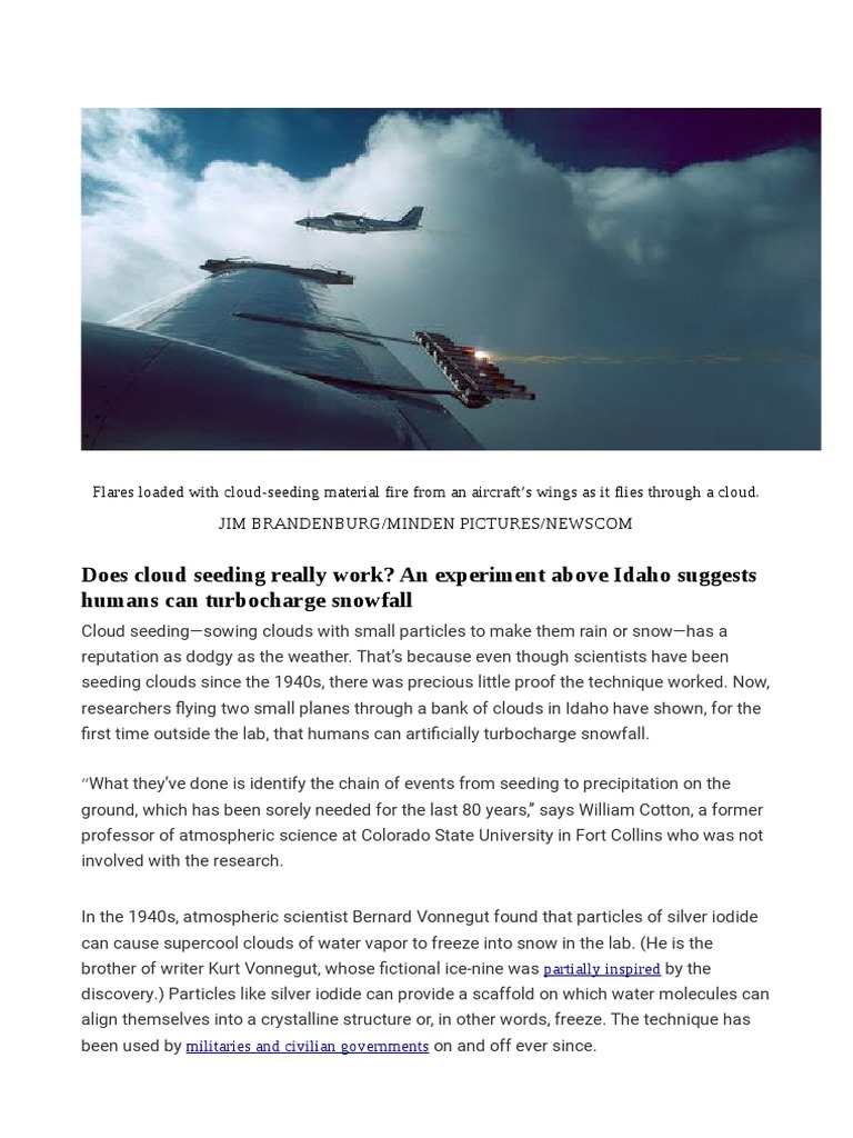 Does Cloud Seeding Really Work? An Experiment Above Idaho Suggests Humans Can Turbocharge ...