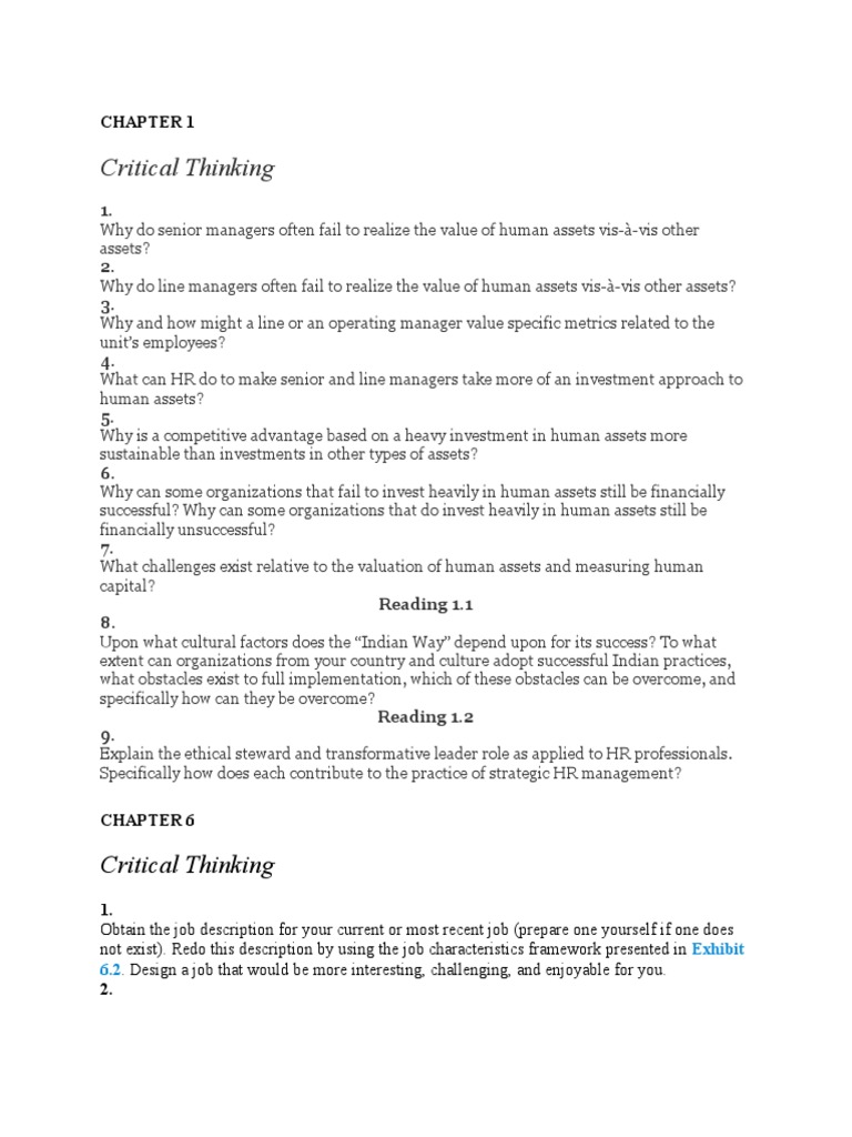 Critical Thinking | PDF