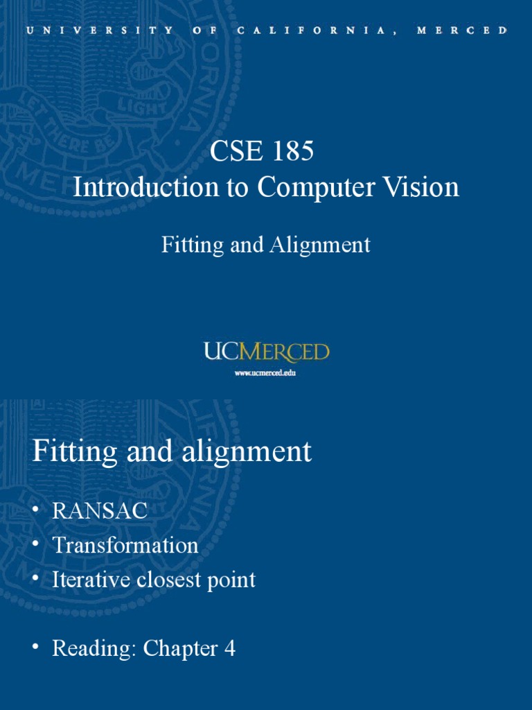 CSE 185 Introduction To Computer Vision: Fitting and Alignment | PDF ...