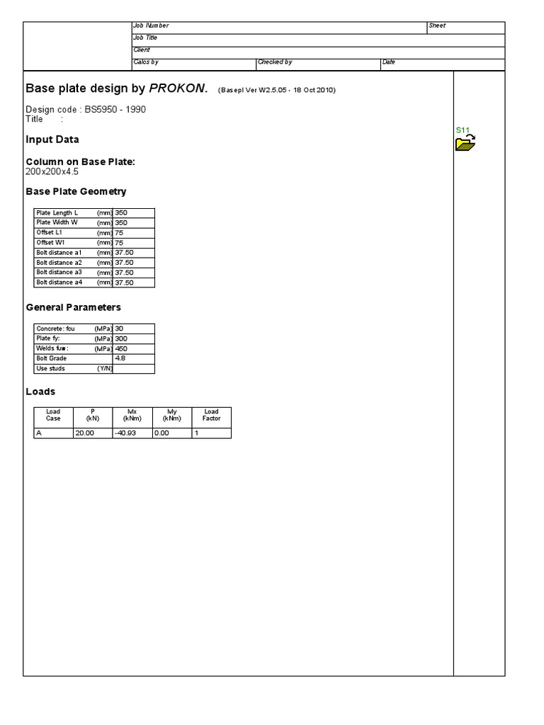 Steel Base Plate Design | PDF | Mechanical Engineering | Civil Engineering
