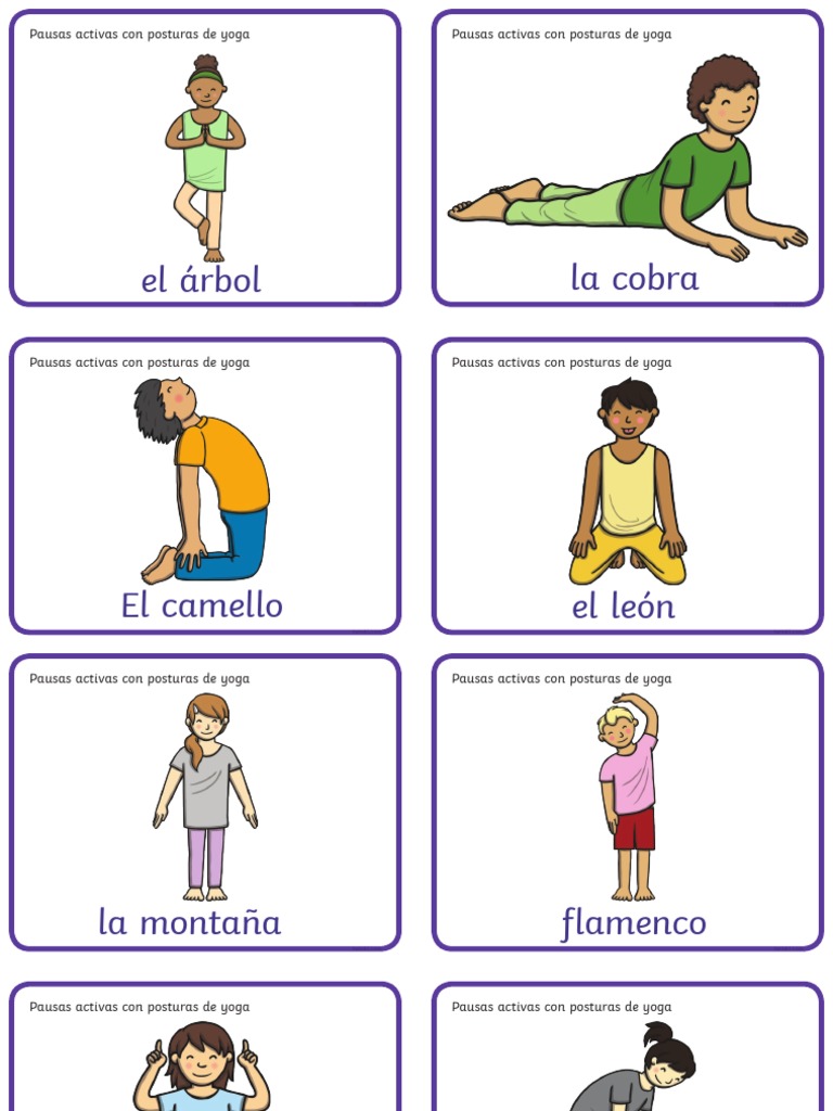 Posturas De Yoga Para Niños Pequeños Para Imprimir Gratis Yoga En