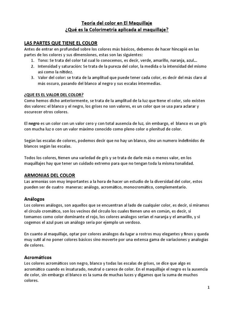 Colorimetria | PDF | Amarillo | Color