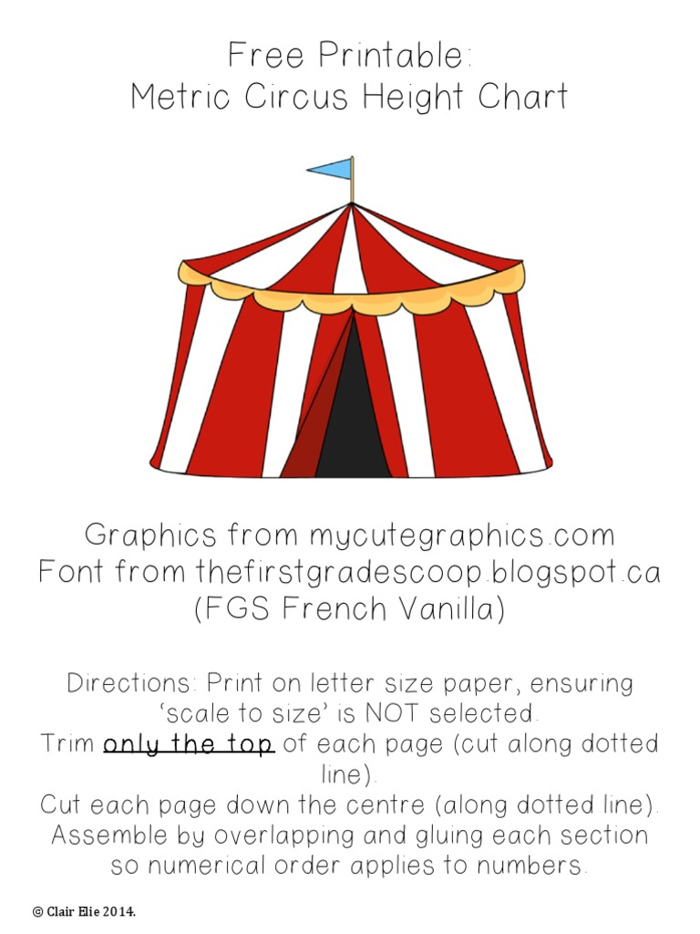 Circus Height Chart Metric | PDF | Written Communication | Decorative Arts