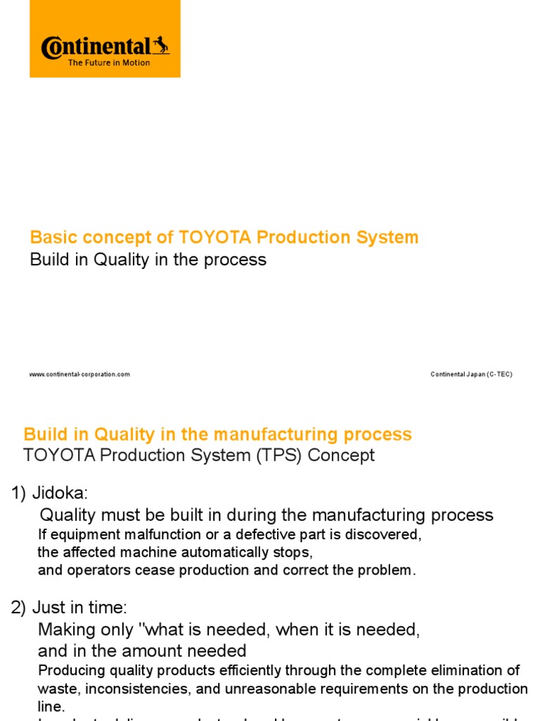 Basic Concept of TOYOTA Production System | PDF | Business Process ...
