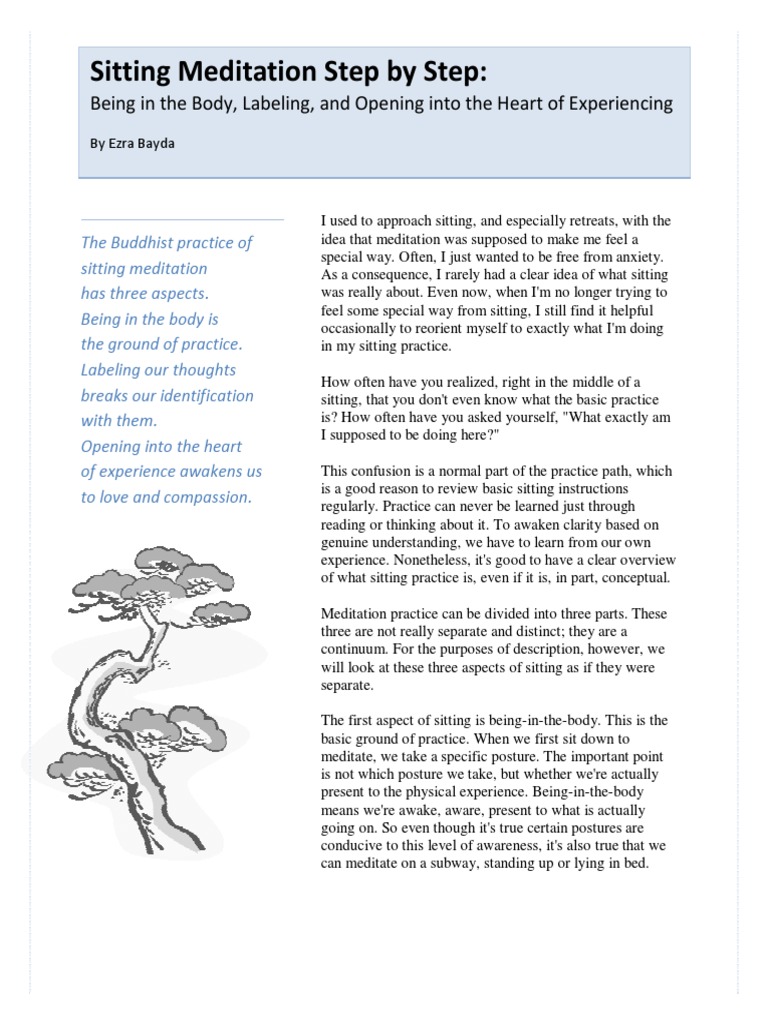 Sittingmeditation PDF | PDF | Meditation | Emotions