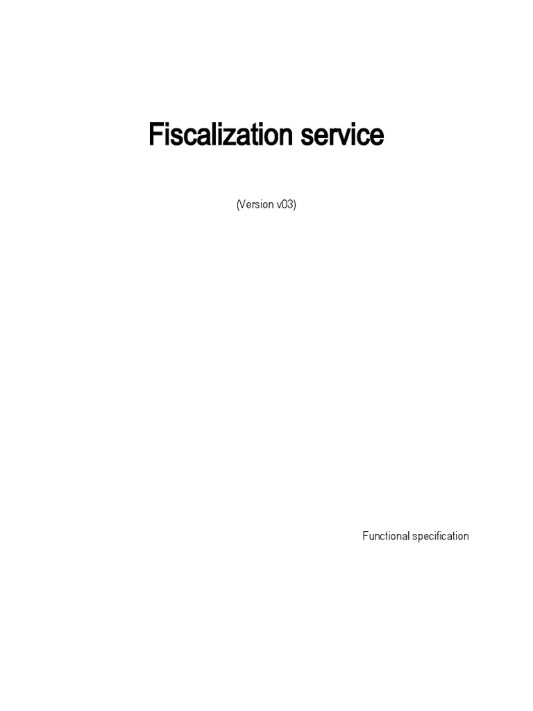 Fiscalization Service Specifications | PDF | Invoice | Xml