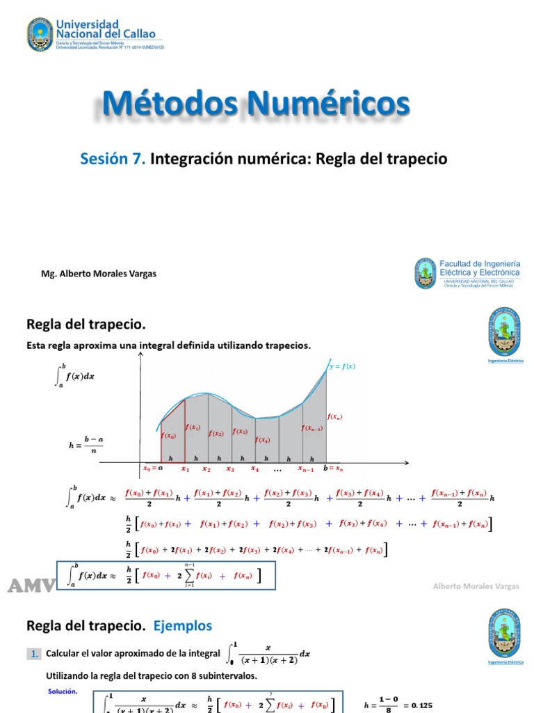 7 Regla Del Trapecio PDF | PDF | Integral | Ciencia computacional