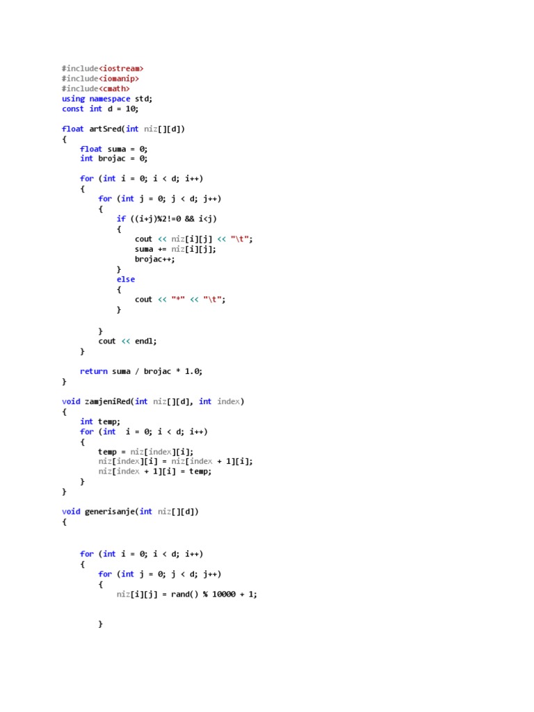 Using Namespace Const Int Float Int Float Int For Int For Int If | PDF