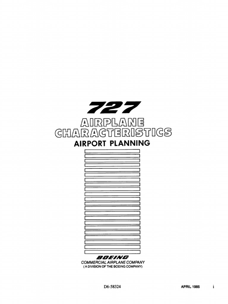 727 Airplane Characteristics For Airport Planning - 1985 PDF | PDF