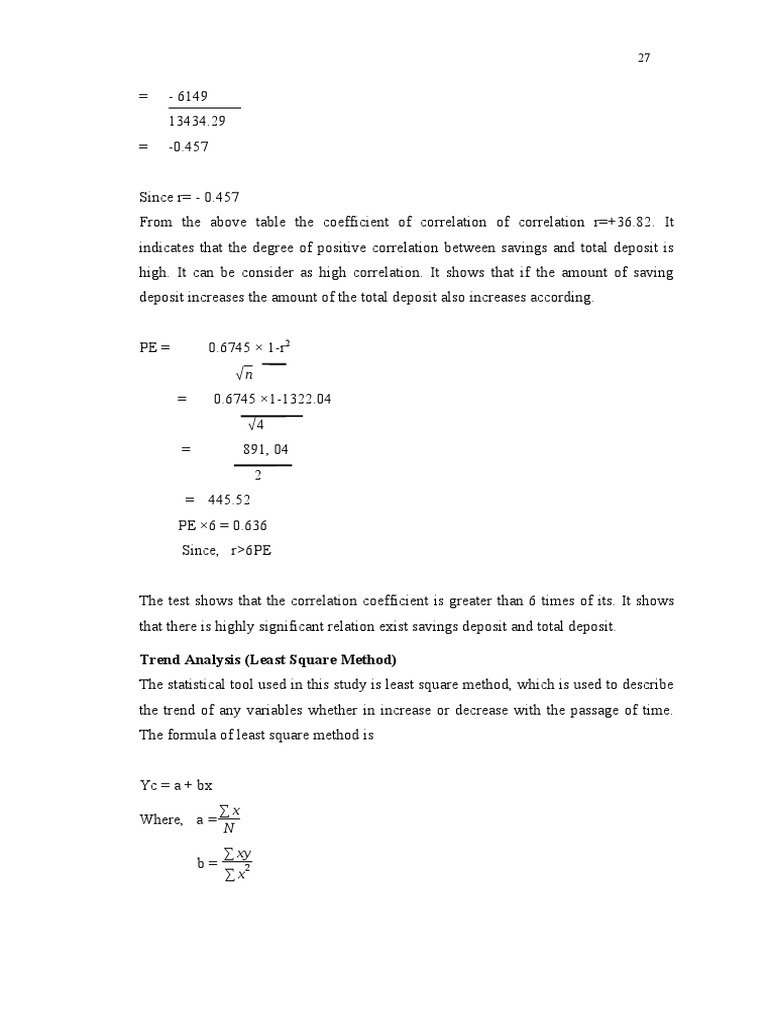 Trend Analysis (Least Square Method) | PDF